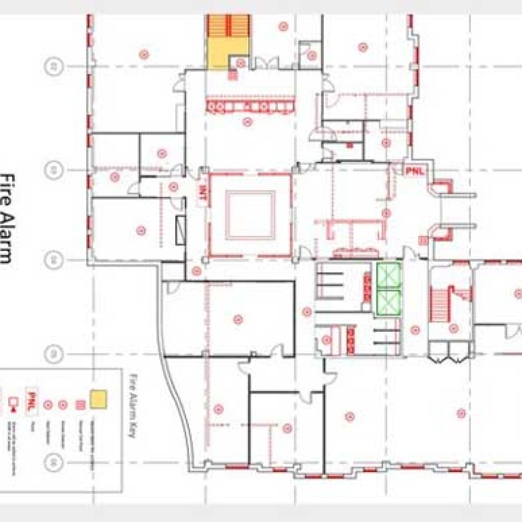 Bennett Engineering Design Solutions - Factory Layouts & Surveys - Fire Alarm Plan - 2D CAD ...
