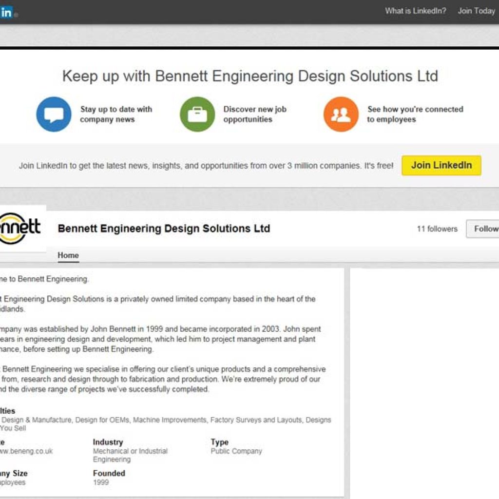 Linkedin-Sept-14 - Bennett Engineering Design - Bennett Engineering